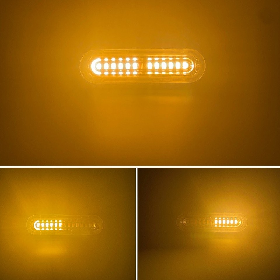 Amber Clearance Hazard Flash Strobe Light Dash Warning Lamp Bar Car ...