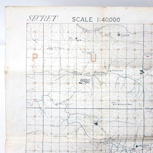 WW1 1918 Secret TRENCH MAP TELFIT Palestine Arabia British Army ...