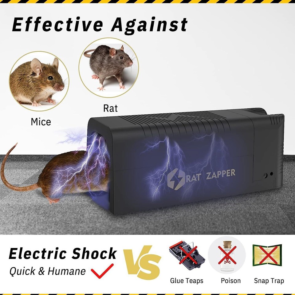 3PCS Electronic Mouse Trap Victor Control Rat Killer Pest Electric ...