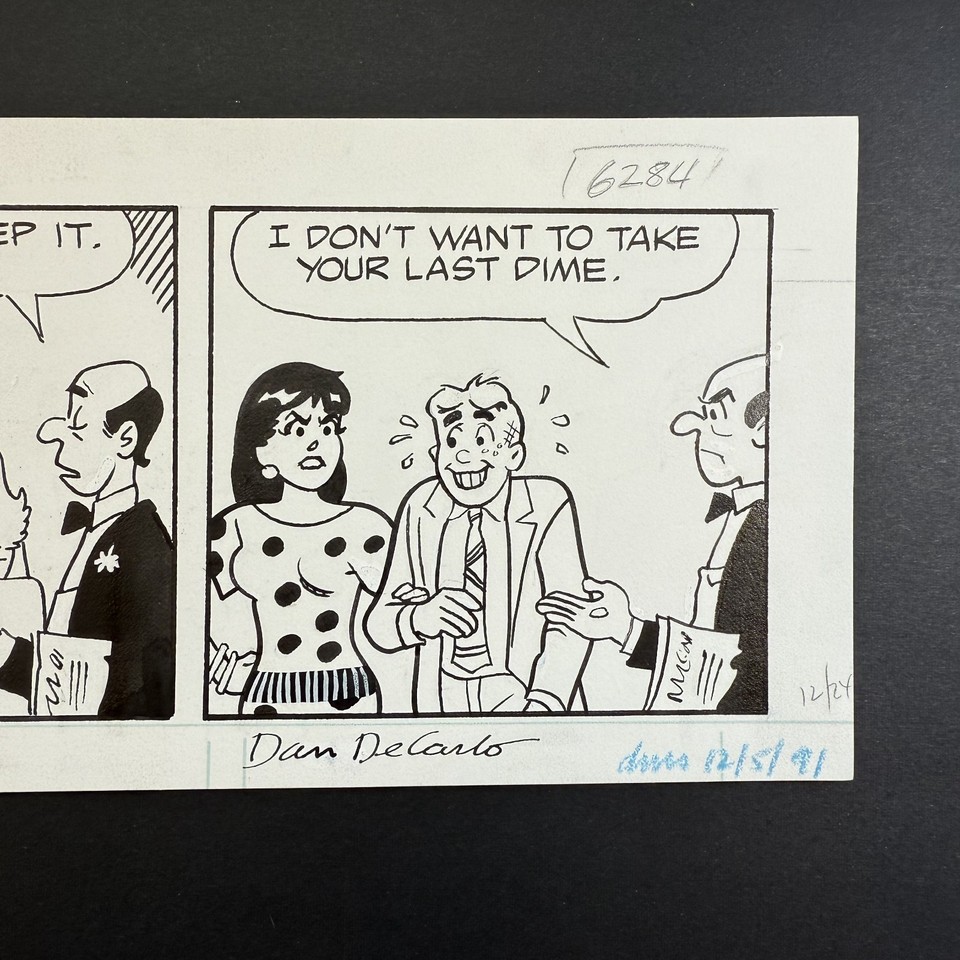 Archie Veronica Original Comic Art Signed Dan DeCarlo Romance Daily ...