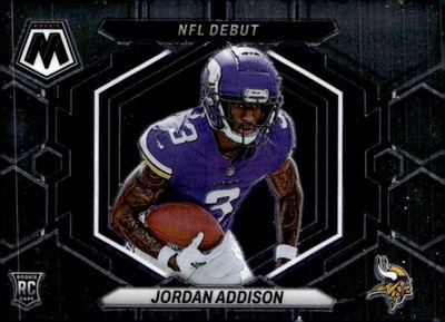JORDAN ADDISON 2023 PANINI MOSAIC RC NFL DEBUT VIKINGS QZ | eBay