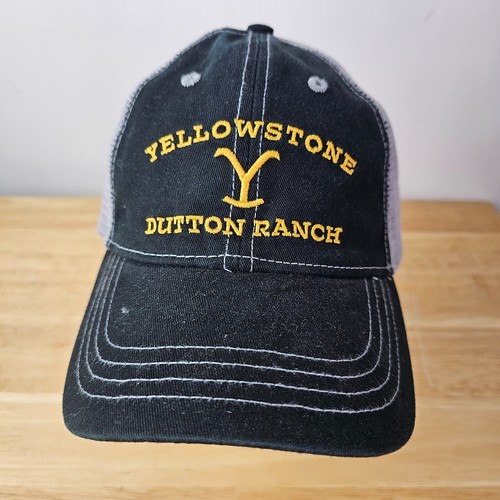 Yellowstone Dutton Ranch Trucker Hat Black Mesh Back Western TV Show ...
