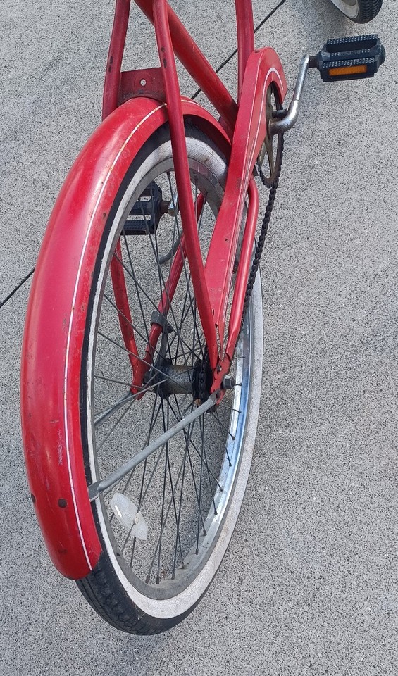 VTG RED HUFFY USA GOOD VIBRATIONS OLD 26" CRUISER MEN'S Bike BICYCLE ...
