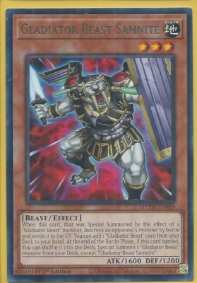 Yugioh Gladiator Beast Samnite Rare MZTM | eBay