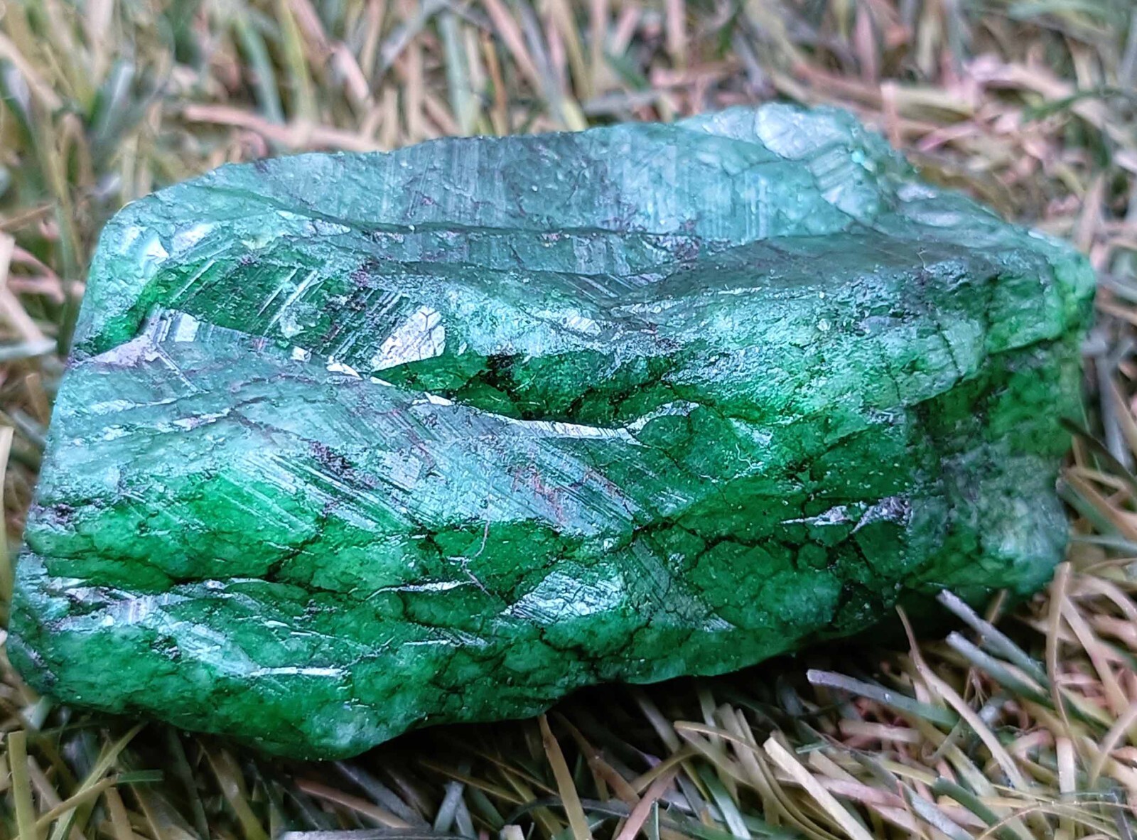 DYED 333 CT NATURAL GREEN EMERALD EGL CERTIFIED ENHANCED TRANSLUCENT ...