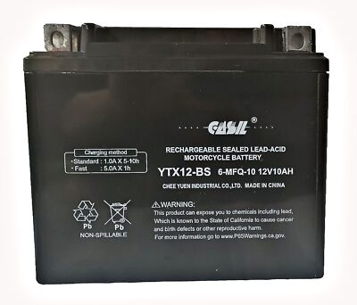 TX12-BS Motorcycle Battery for SUZUKI 800CC VZ800 Marauder 1997 - 2008 ...