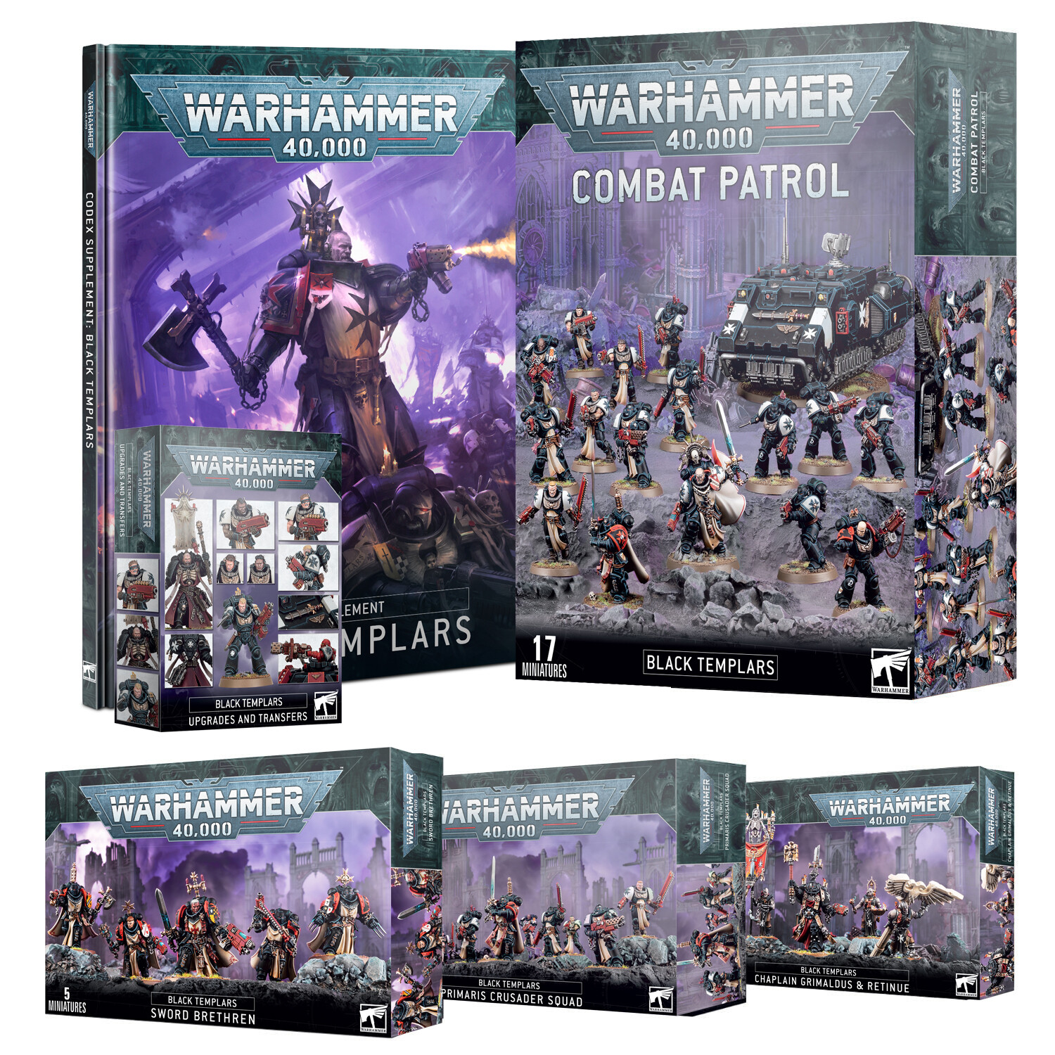 Warhammer 40,000 Black Templars Miniatures & Accessories | Sealed 40k ...