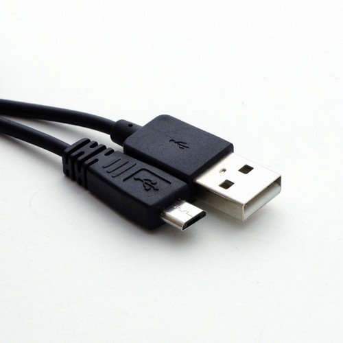 2m Black USB-A 2.0 to Micro USB 5V 2A Charger Power Cable Adaptor Lead ...