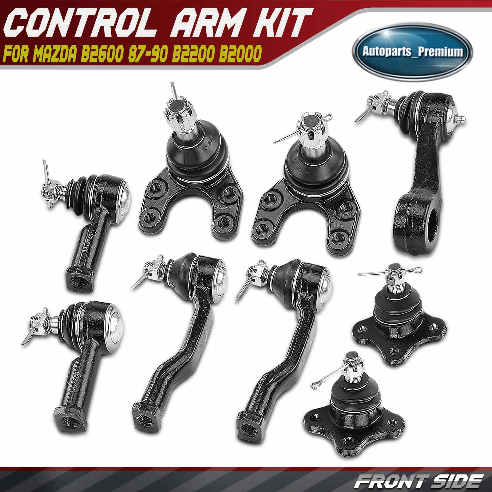 9x Front Pitman Arm w/ Ball Joint Tie Rod End for Mazda B2600 87-90 ...