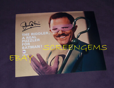 BATMAN rare signed JOHN ASTIN photo TV Riddler Adam West fantastic ...