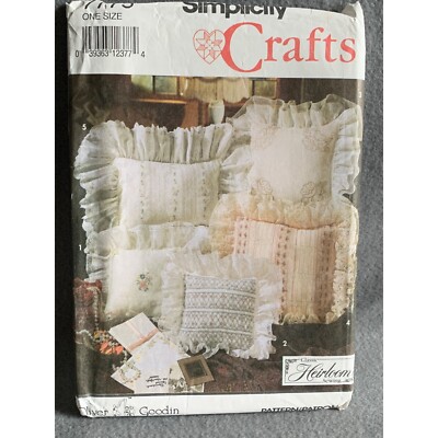 Simplicity Decorative Pillows Sewing Pattern 7775 - uncut | eBay