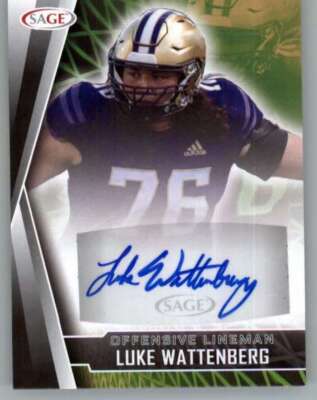 2022 Sage High Series Autographs Black #A-LW2 Luke Wattenberg RC Rookie ...