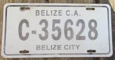 BELIZE CITY, BELIZE Expired 2009 Series Plexiglass License Plate - C ...