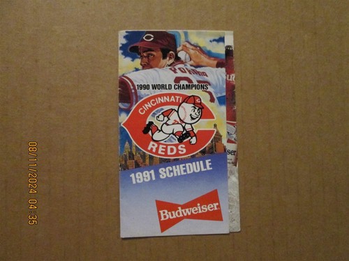 MLB Cincinnati Reds Vintage Circa 1991 Budweiser Team Logo Pocket ...