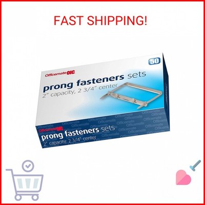 Officemate Prong Paper Fasteners, 2 inch Capacity, 2.75 inch Base, Box ...