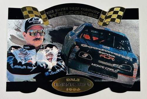 Dale Earnhardt Sr #3 card 1996 UPPER DECK WELCOMES DE DIE CUT DE1 RARE ...