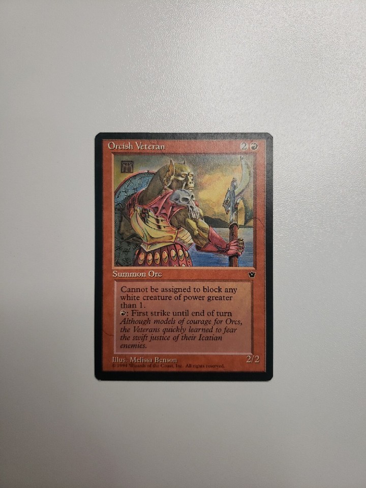 Orcish Veteran Version A - MTG 199 Fallen Empires Magic The Gathering ...