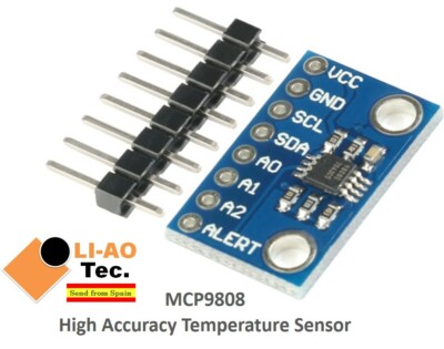 MCP9808 High Accuracy Temperature Sensor Module I2C Breakout Board ...
