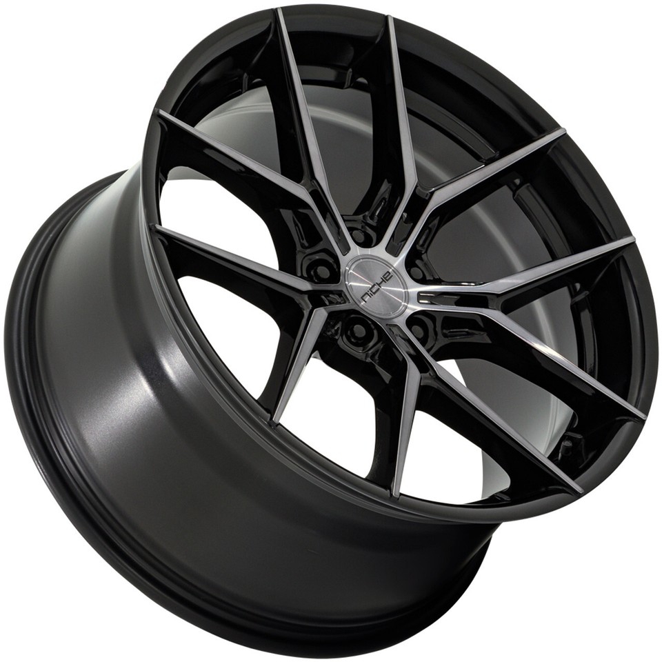 19x9.5 +40 Niche NC279 Prodigy 5 5x112 Gloss Black Dark Tint Wheels ...
