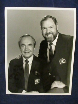 1988 Super Bowl XXIII NBC Dick Enberg Merlin Olsen Vintage Glossy Press ...