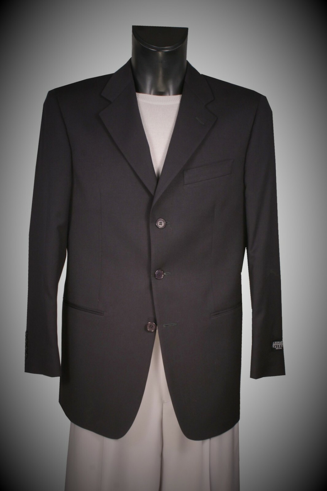 Men's Blazer 3 Button 100% Wool Col. Dark Navy, Made in Italy Size.38 R ...