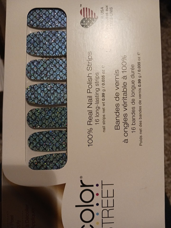 Color Street Atlantis-glitter. Nail Polish Strips - Free Ship! | eBay
