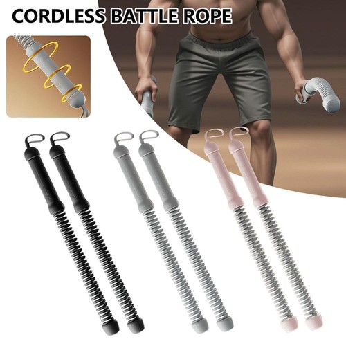 Battle Rope, 2Pcs Battle Ropes for Home Gym, Ropeless Weighted Battle ...