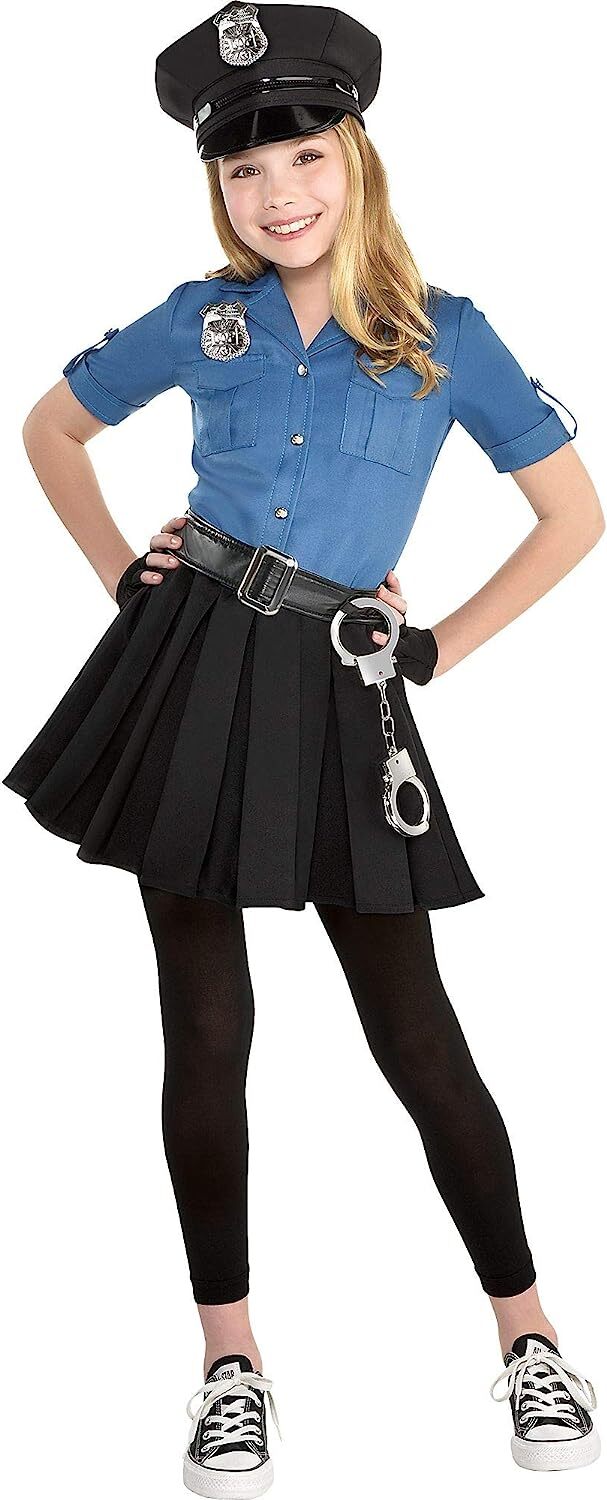 Cop Cutie 2 Police Officer Girl Blue Fancy Dress Up Halloween Child ...