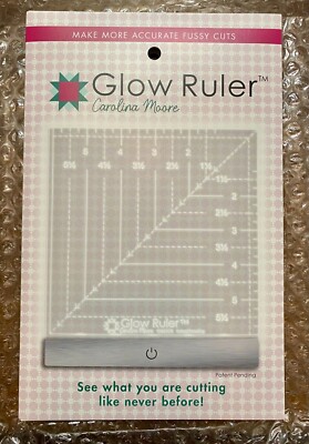 Carolina Moore 6 Inch Square Glow Quilting Ruler LED Lighted Grid ...