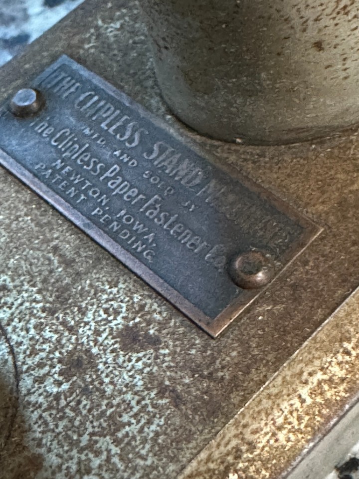 The Clipless Stand Machine - The Clipless Paper Fastener Co. - Newton ...