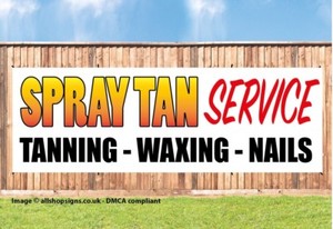 SPRAY TAN TANNING SIGN PVC OUTDOOR BANNER SIGN PVC with Eyelets 003 | eBay