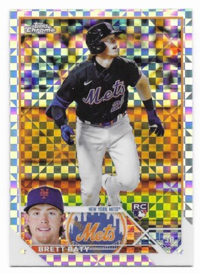 2023 Topps Chrome X-Fractor Parallel Brett Baty (#204) Mets RC SP | eBay