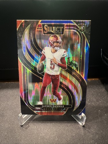 Jayden Daniels-2024 Panini Select-Rookie Premier Level Red Blue Prizm ...