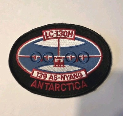 USAF 139TH AS-NYANG OVAL ANTARTICA EMBROIDERED PATCH LC-130H 5 INCHES ...