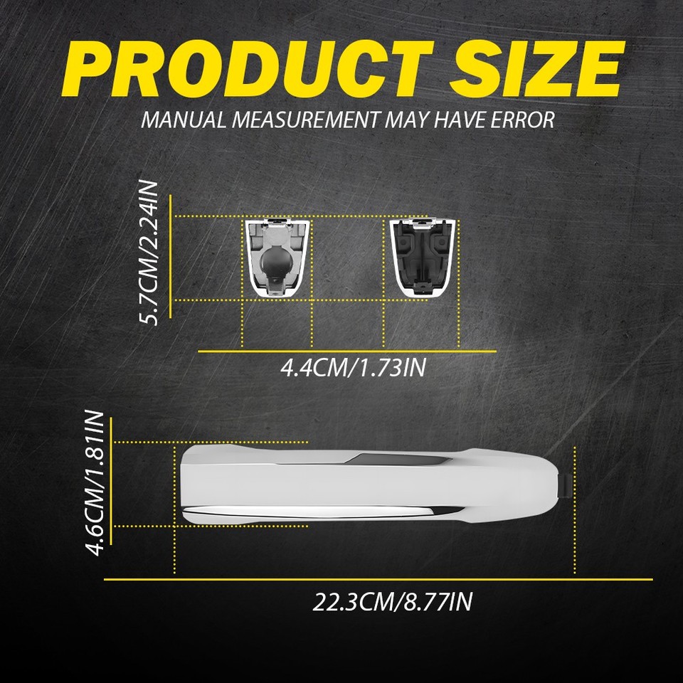 Fit Exterior Chevrolet & GMC Outside Outer Door Handle Front Right+Rear ...