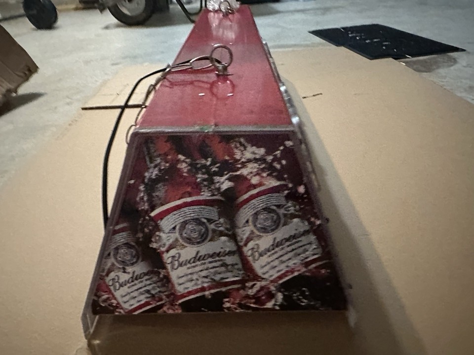 Vintage Budweiser Pool Table Light Bar Anheuser Busch Beer Brand New 40 ...