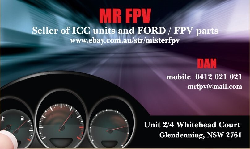 FG BA BF F6 GT FPV XR6 XR8 G6E G6 XT F6 ICC territory HIM module dual ...
