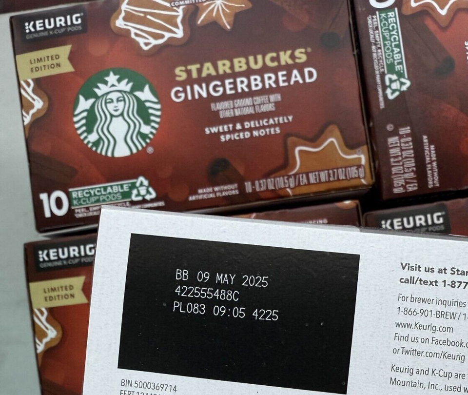 Starbucks Limited Edition Gingerbread K-Cup Coffee Pods 60 Count 05-25 ...