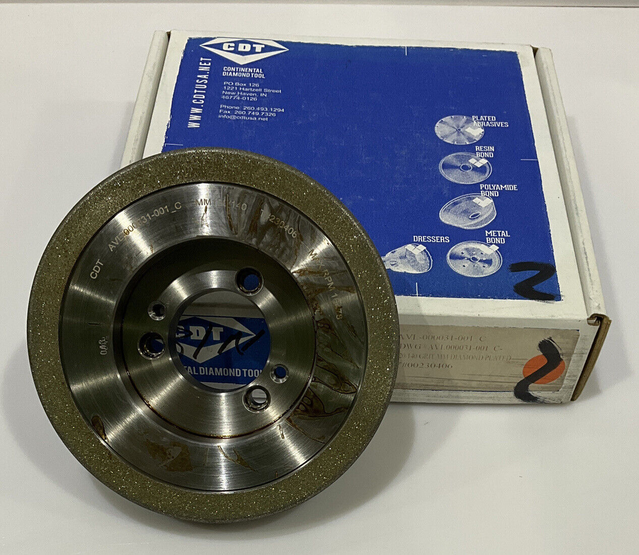 CONTINENTAL DIAMOND TOOL 230406 120/140 GRIT 5.795” DIAMETER GRINDING ...