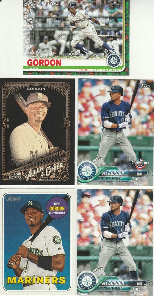 Huge 45 + different DEE GORDON cards lot 2012- 2021 Dodgers Marlins ...