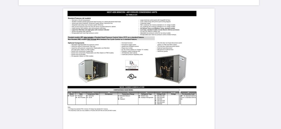 New Russell 3/4 HP outdoor condensing unit 208/230/1PH M#RFO080M4S-DANT ...