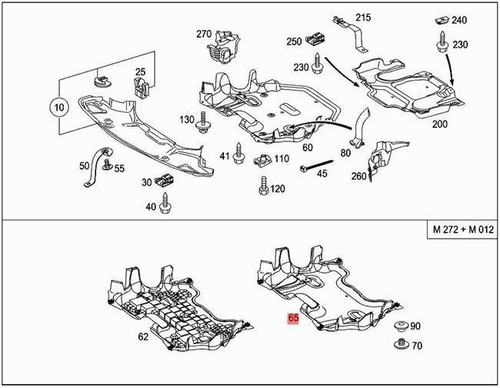 Genuine MERCEDES Engine Compartment Shield C219 S211 W211 2115242430 | eBay