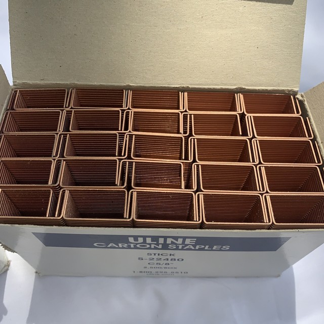Uline S-22480 Carton Box Staples C5/8” 3 Boxes of 2 500 Staples Ea for ...