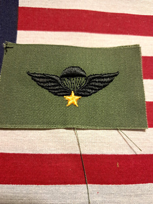 South Vietnam Airborne Cloth OD Subdued Jump Wings Vietnam Era | eBay