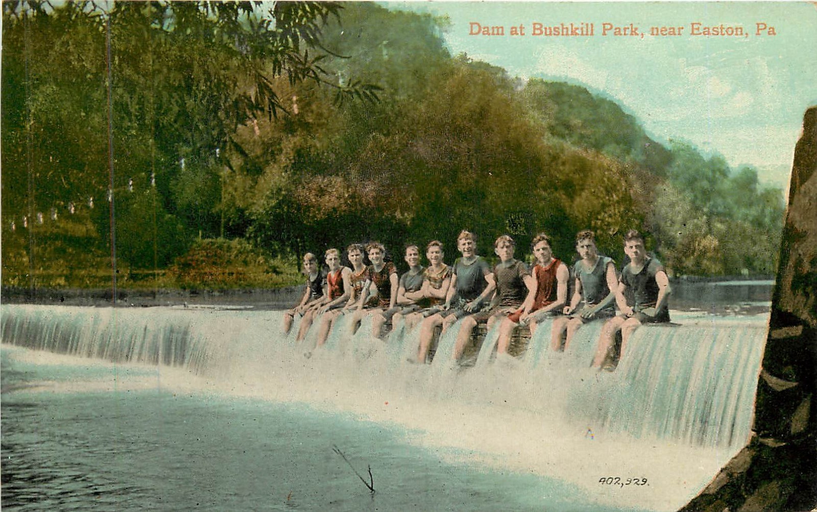 Pennsylvania, PA, Easton, Dam at Bushkill Park 1910's Postcard | eBay