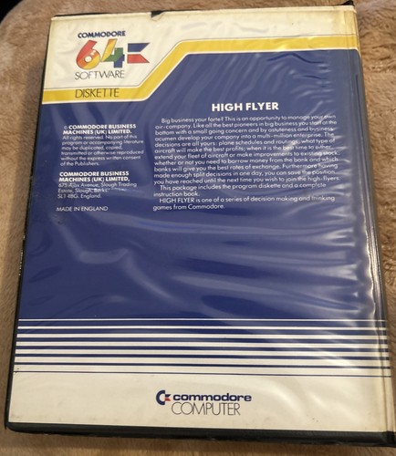 High Flyer C64 Disk Commodore 64 Disc Game Boxed | eBay