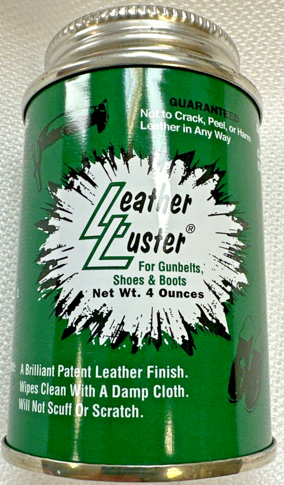 Leather Luster Black Military Polish High Gloss 4 oz for Boots Shoes ...