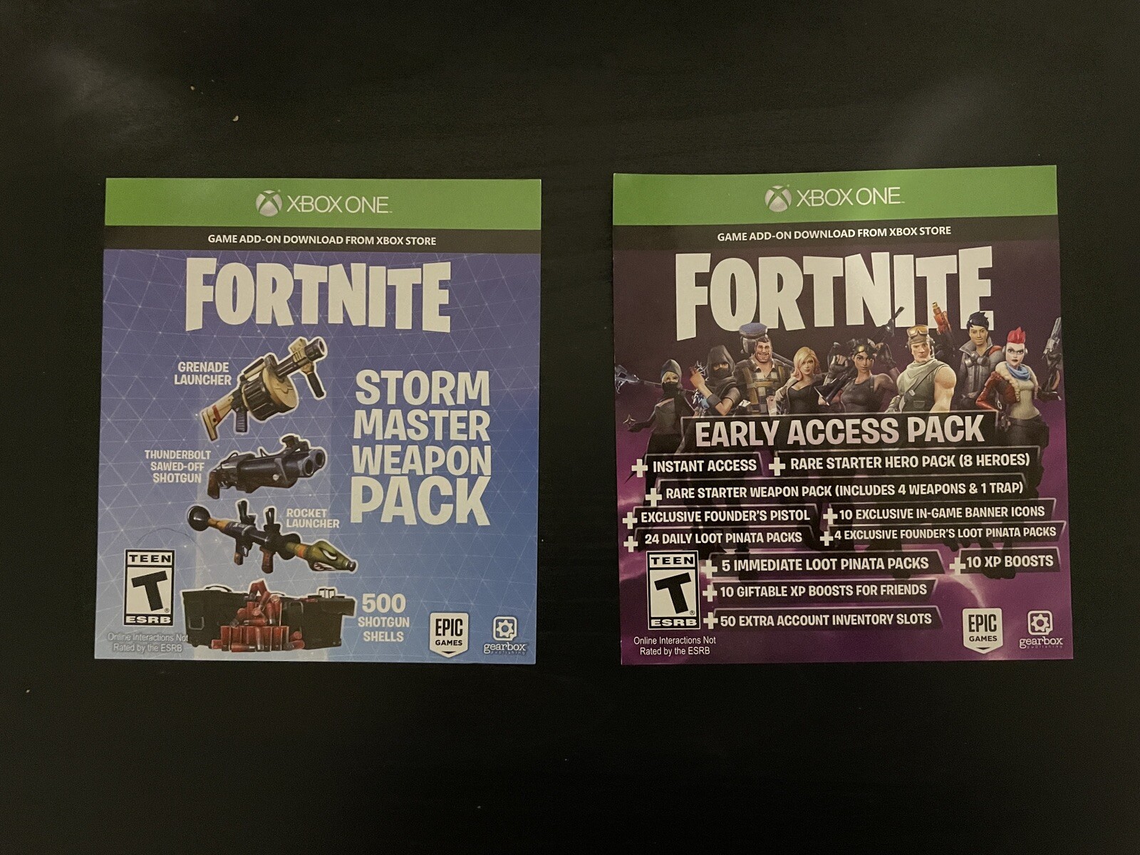 Fortnite Xbox One 2017 STW Disc Unused Storm Master Weapon Pack Code ...