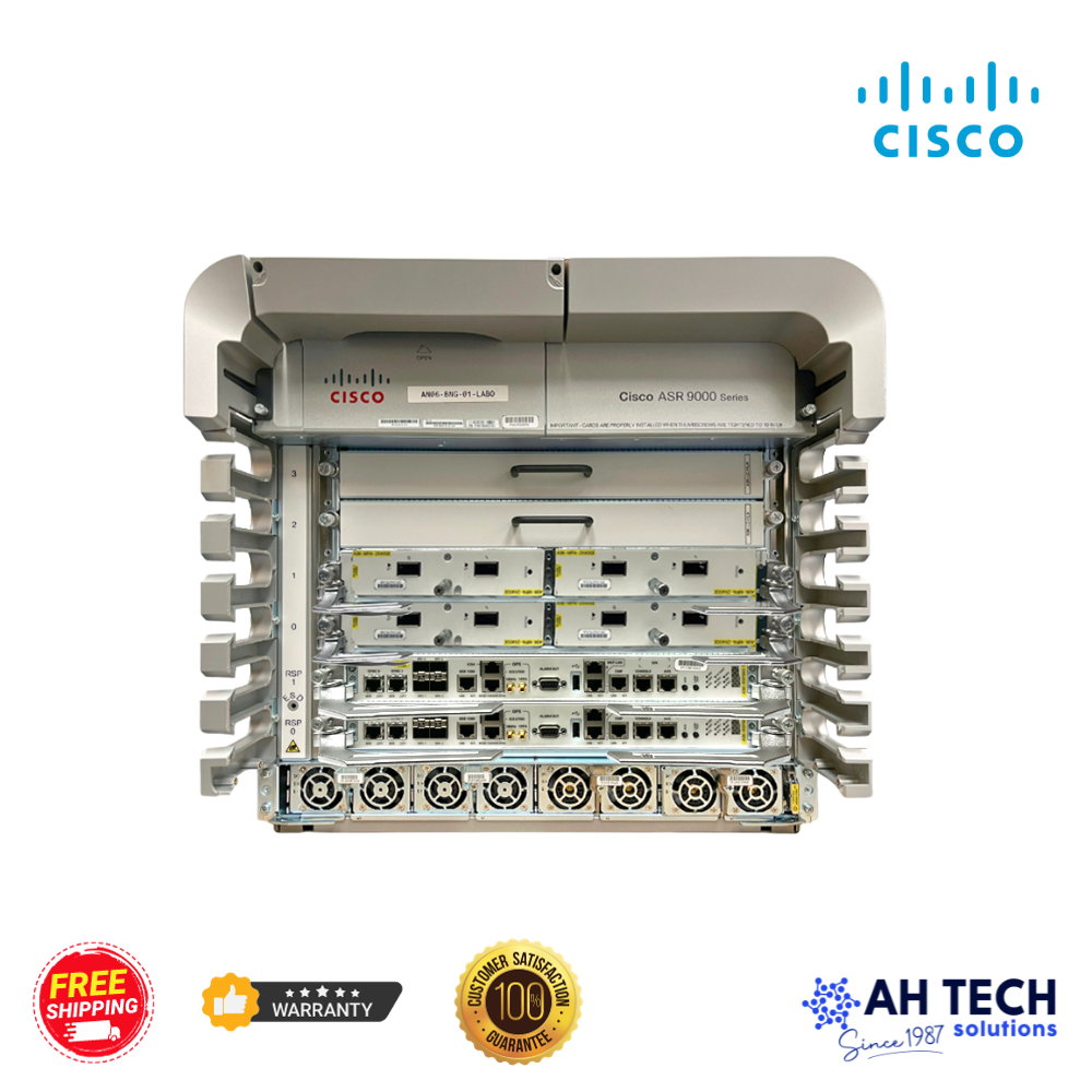 Cisco ASR-9006-DC-V2 Router A9K-RS880-TR + A9K-MOD160-TR + 2x A9K-MPA ...