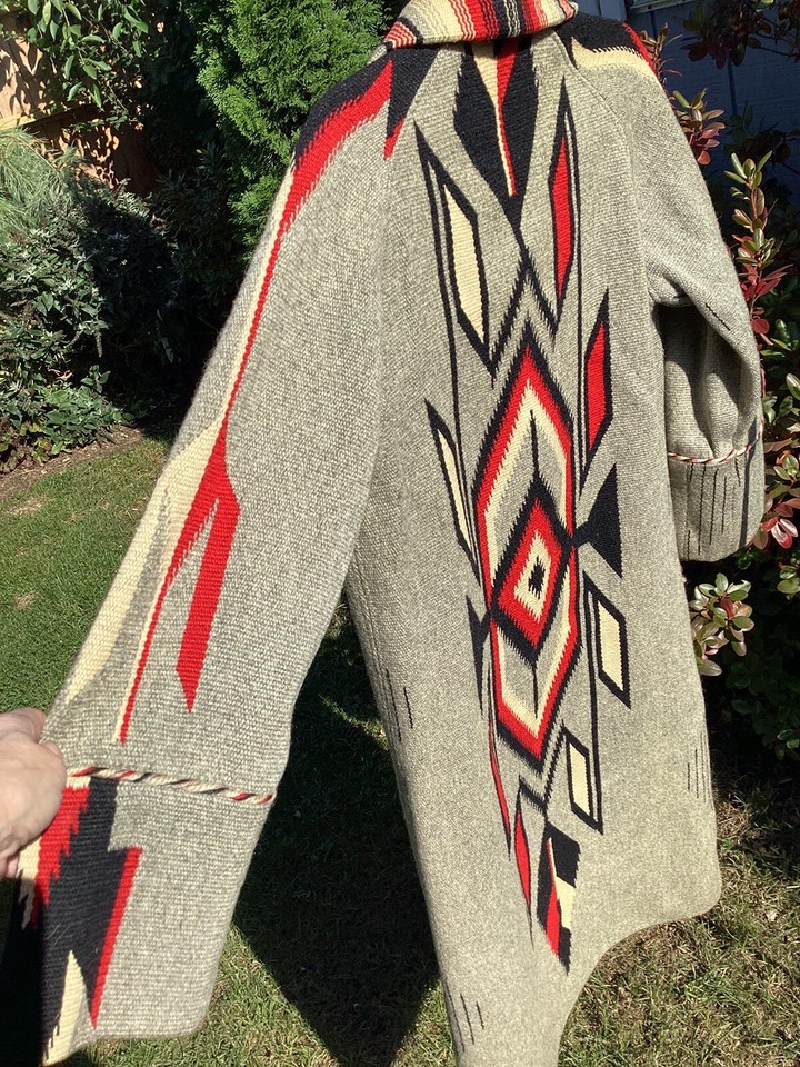 Chimayo Blanket Coat 1930s Native American Granscraft Duster XXL ...
